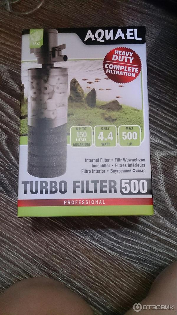 Отзыв о Фильтр аквариумный внутренний Aquael Turbo 500 | Чистит и ...